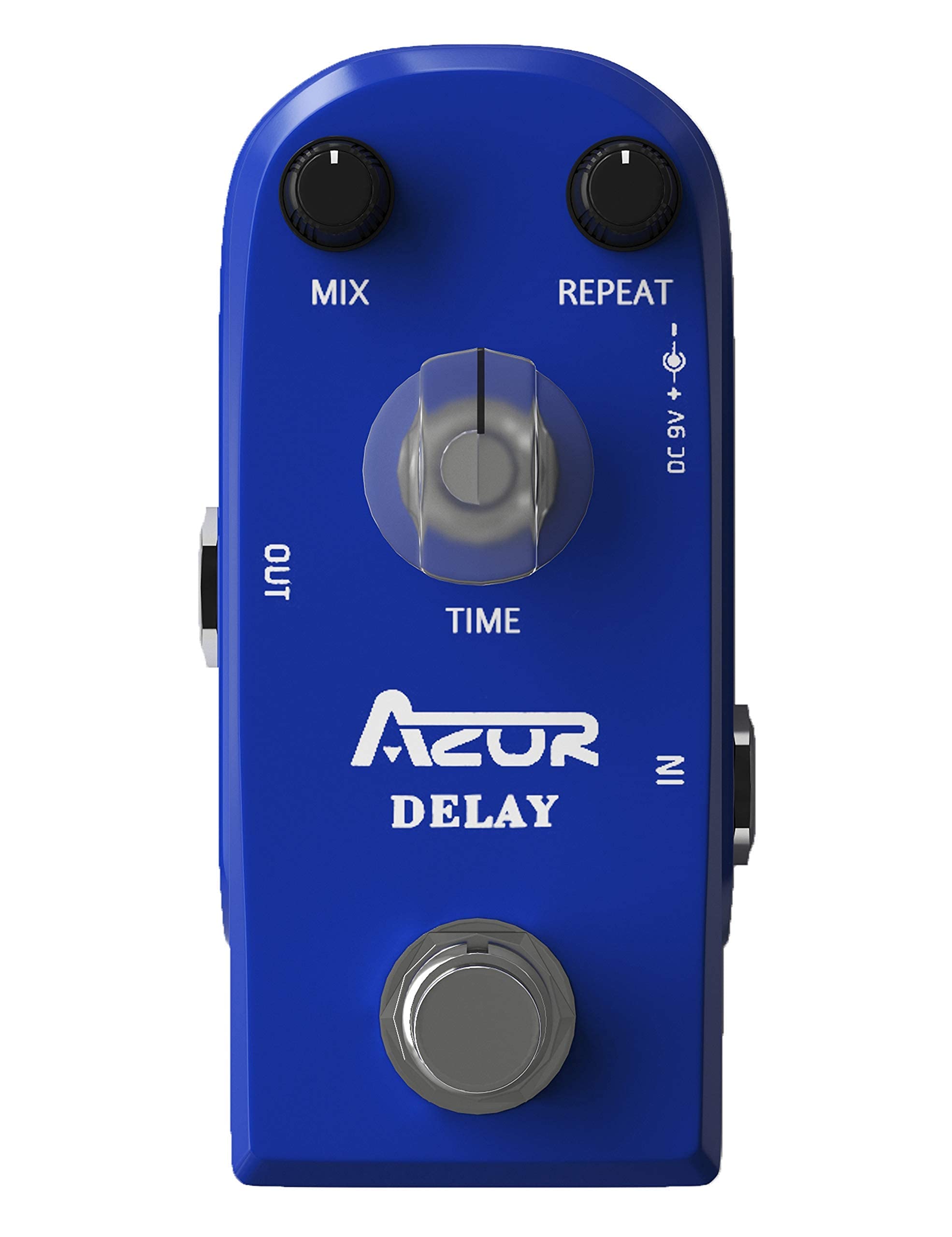 AZOR Vintage Analog Delay Guitar Effect Pedal with Guitar Effect Pedal Cables 3 Pack (Gold)