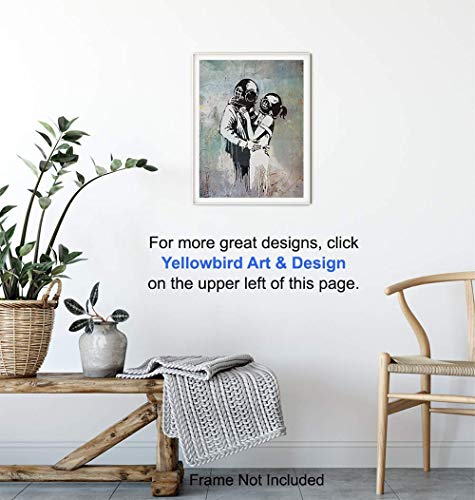 Banksy Diver Lovers Graffiti Picture - 8x10 Photo - Chic Decor for Beach House, Lake Home, Dorm - Cool Street Art Gift - Unframed Poster Print
