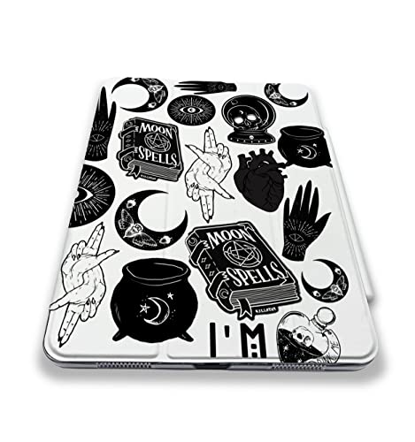 Halloween Witchcraft Magical Pattern Case Compatible with All Generations iPad Air Pro Mini 5 6 11 inch 12.9 10.9 10.2 9.7 7.9 Plastic Fabric Cover Slim Smart Stand SN1067 (8.3" Mini 6th gen)