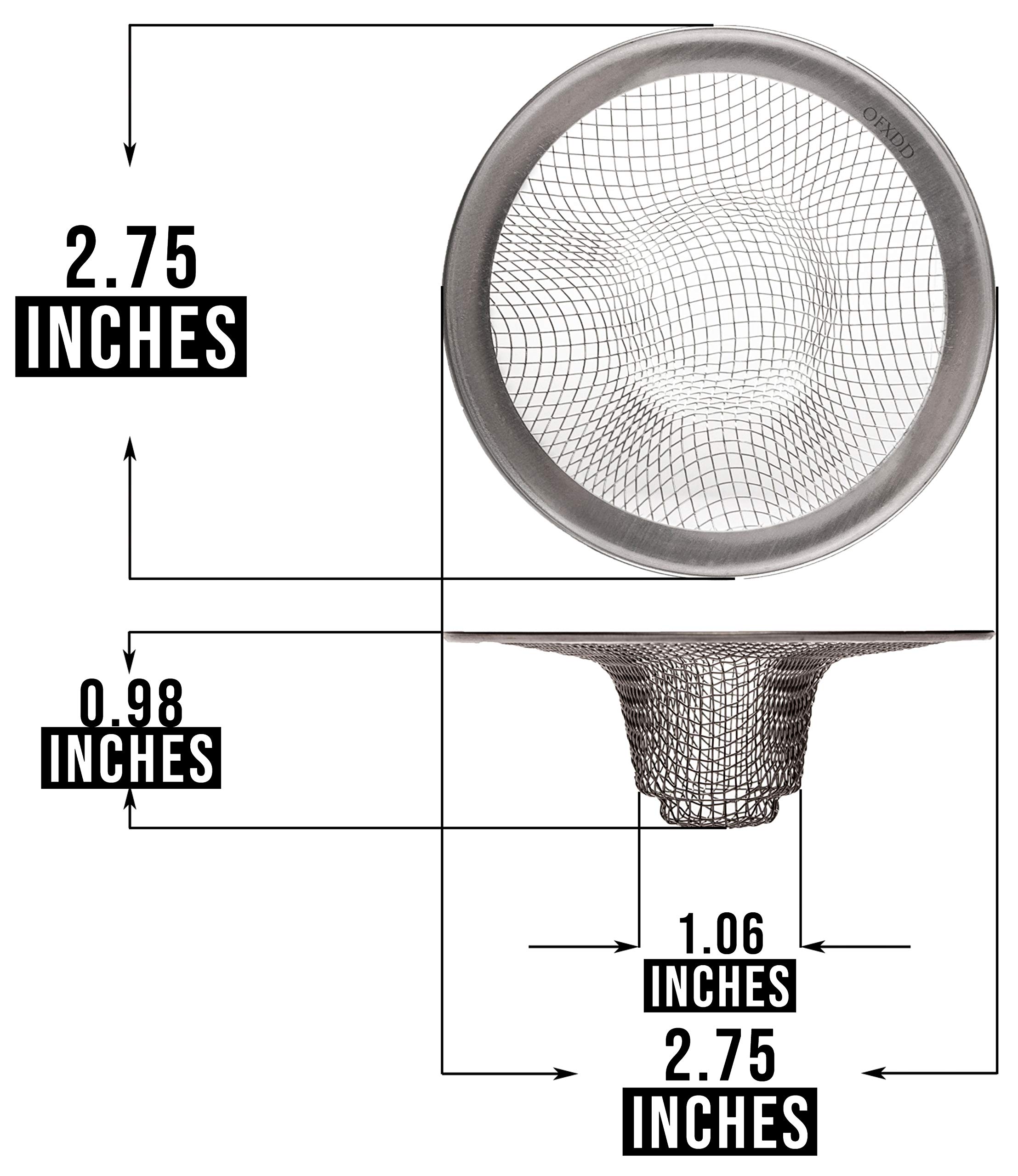 Hair Drain Catcher, Tub Kitchen Sink Drain Strainer, Small Drain Protector 3", Drain Protector Hair Catcher Mesh, Bath Drain Cover (Pack of 3)