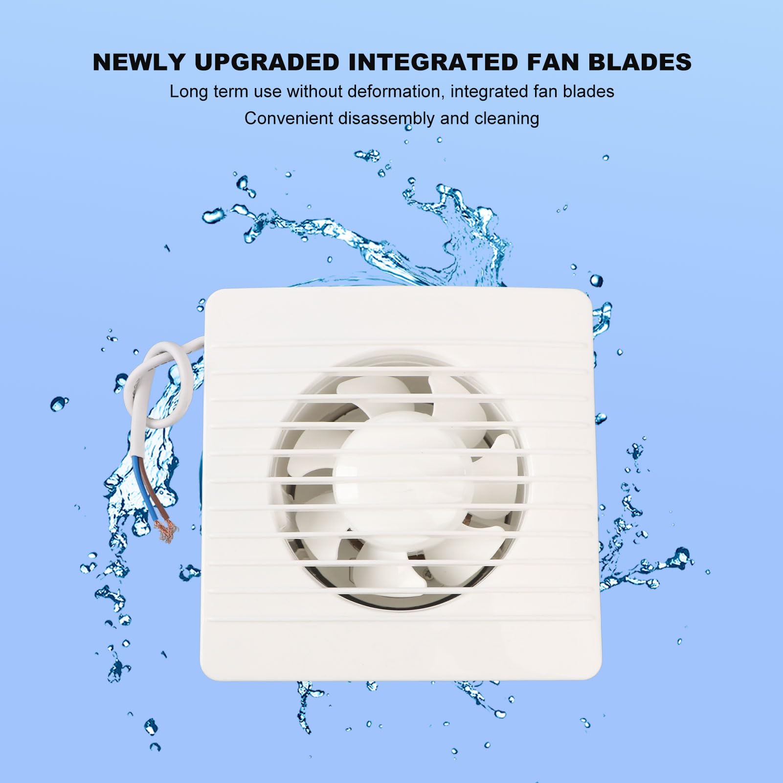 Jeanoko Ventilation Fans, Through Wall Installation Air Refresher Ventilation Extractor Fan Humanized 4 Inch for Kitchen