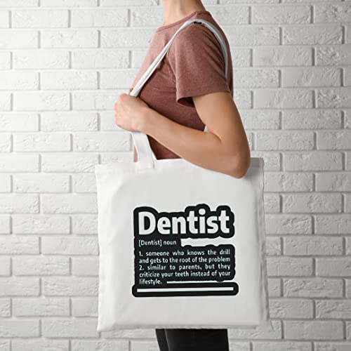 DENTIST DESIGN, Reusable Tote Bag, Lightweight Grocery Shopping Cloth Bag, 13β x 14β with 20β Handles