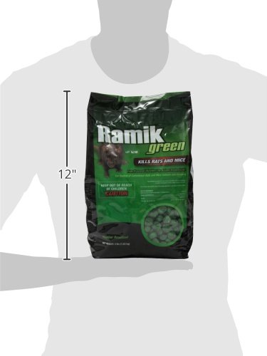 Neogen Ramik Green Fish Flavored Weather Resistant Rodenticide Nuggets, 4 lb bag