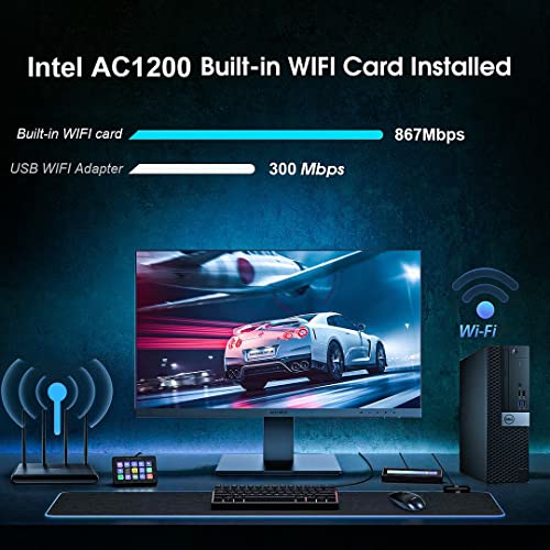 Dell OptiPlex 3040 Desktop Computers PC, Intel Core i7-6700 3.4GHz,16GB Ram New 512GB SSD, Intel AC7260 Built-in WiFi Bluetooth,HDMI, Refurbished Desktop Computer,Windows 10 Pro (Renewed)
