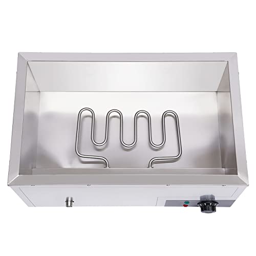 Leblett 110V Commercial Buffet Food Warmer,Large Capacity 4-Pan Stainless Steel 850W Electric Countertop Steam Table with Temperature Control for Catering and Restaurants Use
