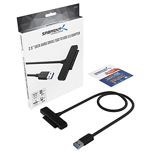 SABRENT USB 3.0 to SSD / 2.5 Inch SATA I/II/III Hard Drive Adapter (EC-SSHD)