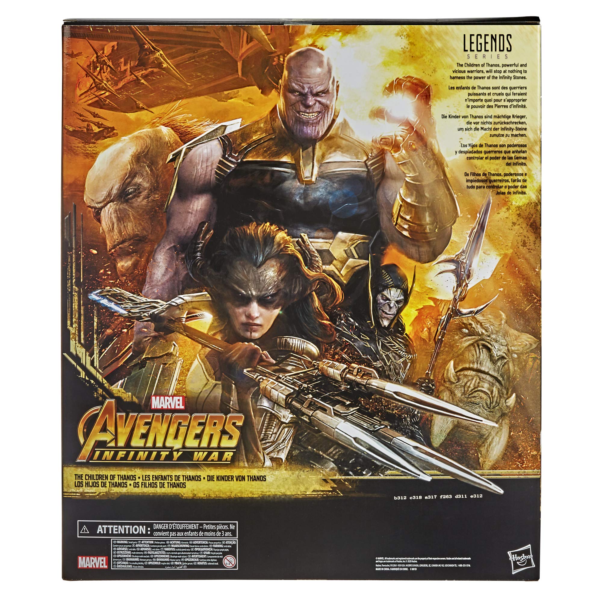 Marvel Legends Series Toys 6-Inch Collectible Action Figure 5-Pack The Children of Thanos, 5 Figures, Premium Design