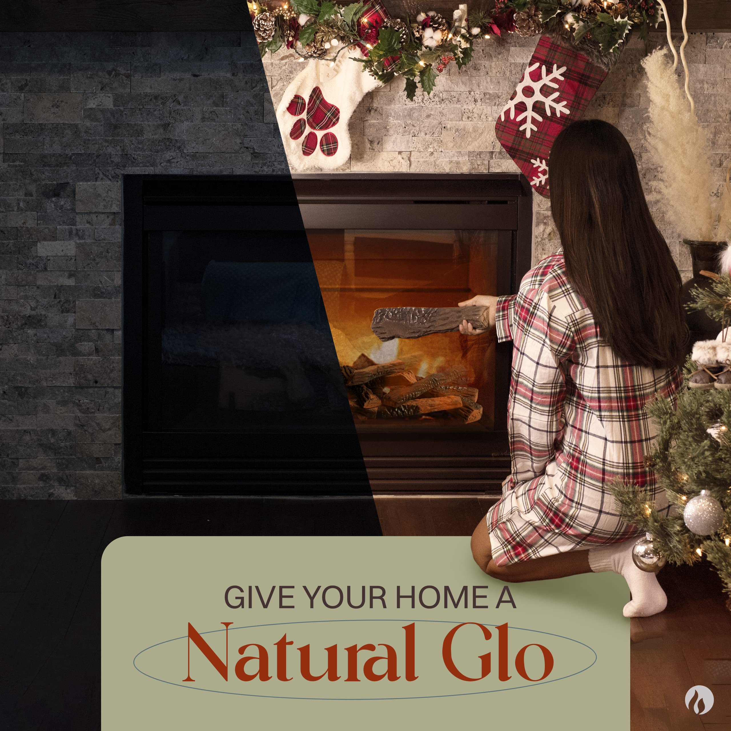 Gas Fireplace Logs | Faux Fireplace Logs for Gas Fireplace. Ventless Gas Logs for Fireplace Natural Gas. Fireplace Logs for Fireplace Indoor. Ceramic Fake Logs