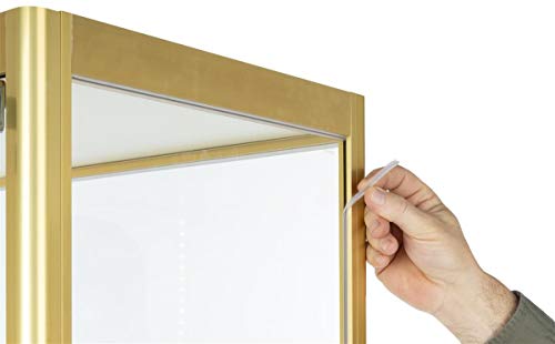 Displays2go Illuminated Tempered Glass Showcases – Gold (DCKDMT24G)