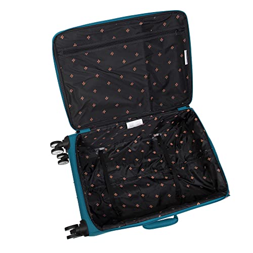 it luggage Duo-Tone 31" Softside Checked 8 Wheel Spinner, Peach/Sea Teal