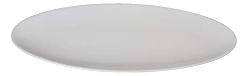 Ebros Kitchen Dining Modern Contemporary Sleek Design Natural White Porcelain Oval Plates Serving Platters Restaurant Supply Dishwasher And Microwave Safe Serveware (2, 16"Long)