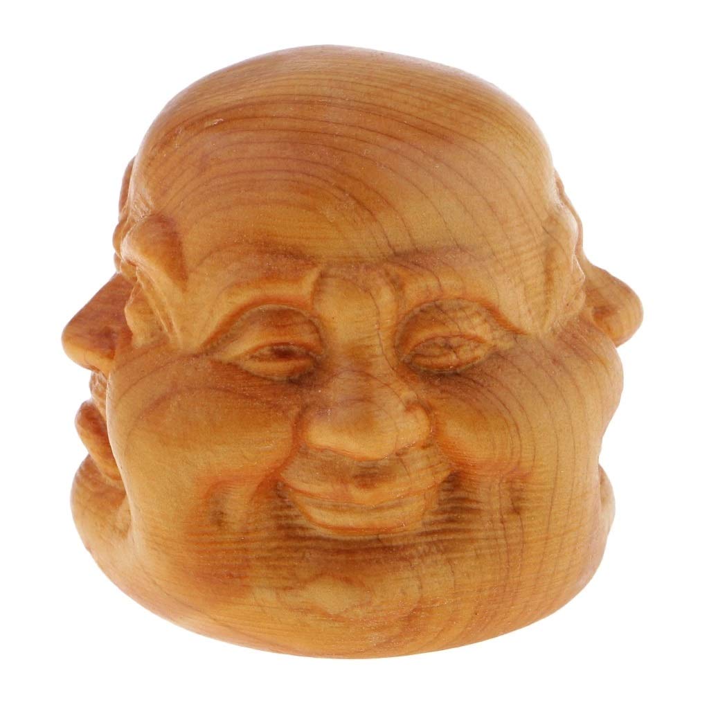 JJZXD Four-Face Buddha Head Sculpture Ornament Indoor Outdoor Garden Home Decoration Crafts 4x4x4cm