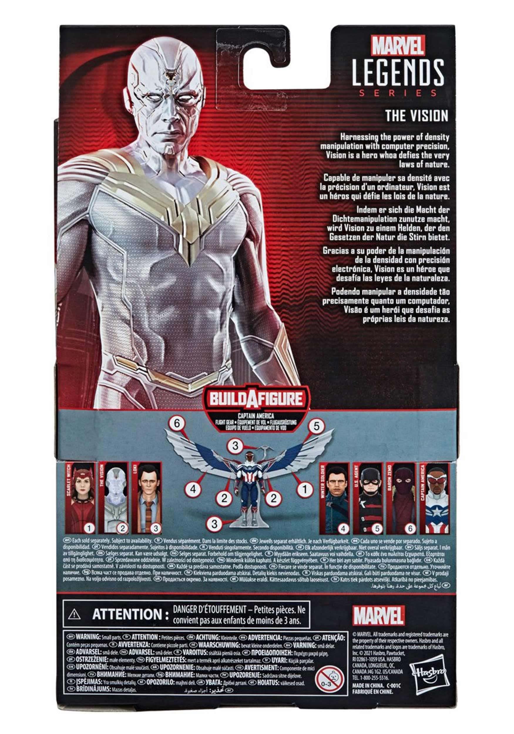 Avengers Hasbro Marvel Legends Series 6-inch Action Figure Toy Vision, Premium Design and 2 Accessories, for Ages 4 and Up , White