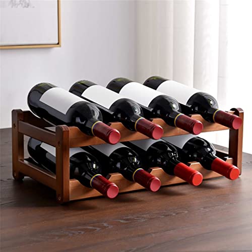 DLOETT Wooden Wine Rack Retro Cabinet Rack Rack Storage Wine Rack Home Kitchen Bar Freestanding Rack