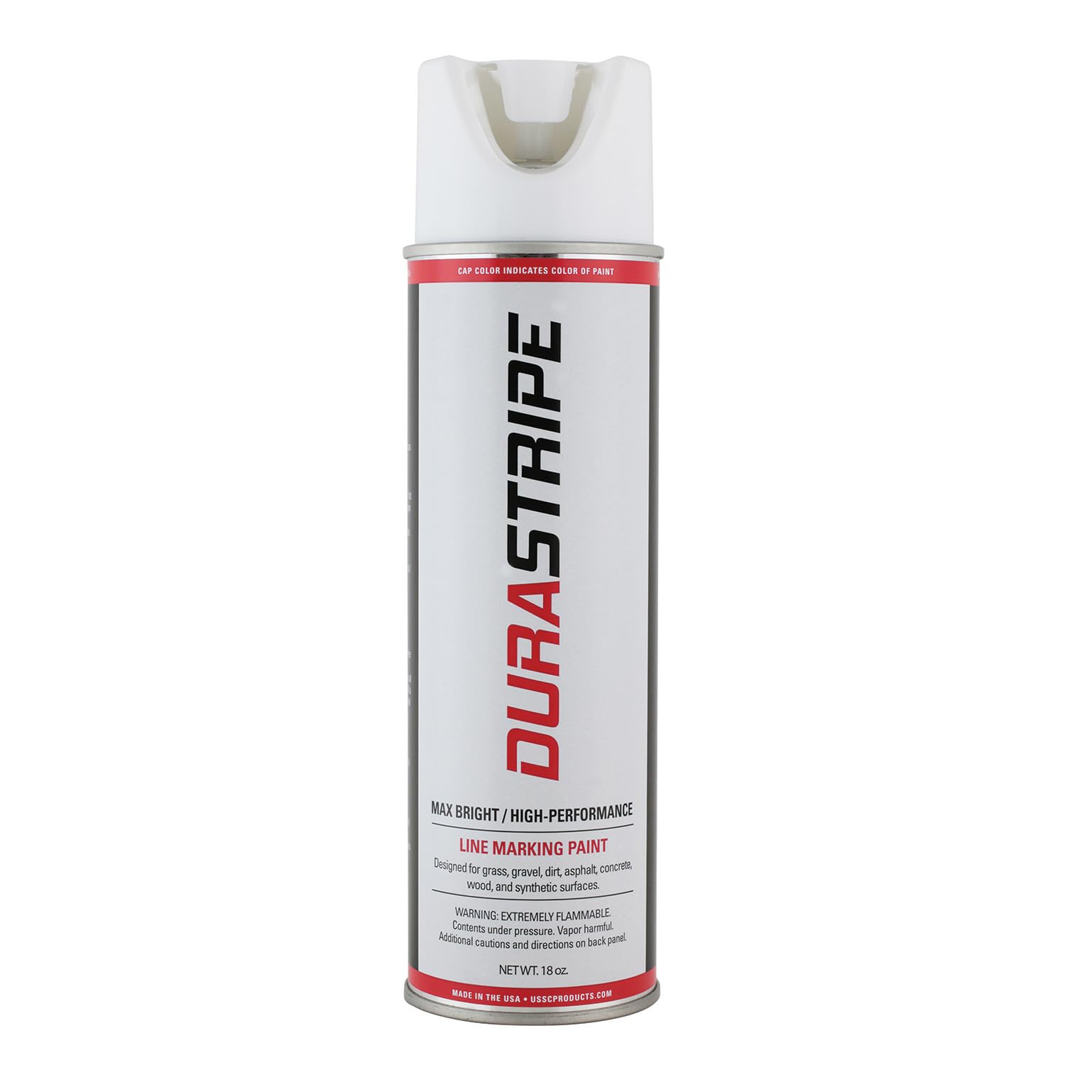 DuraStripe Inverted Utility Marking Spray Paint 18oz (White)