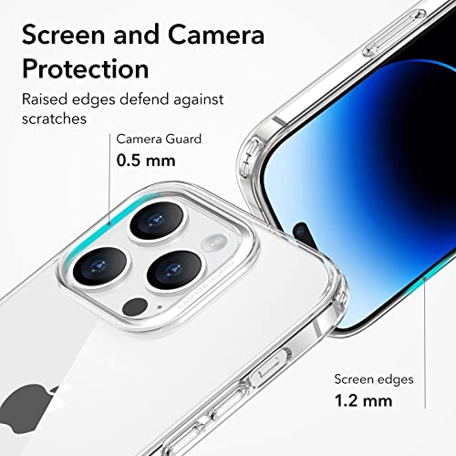 ESR Clear Case Compatible with iPhone 14 Pro Max Case, Shockproof Thin Silicone Cover, Yellowing-Resistant Slim Transparent TPU Phone Case, Project Zero Series, Clear