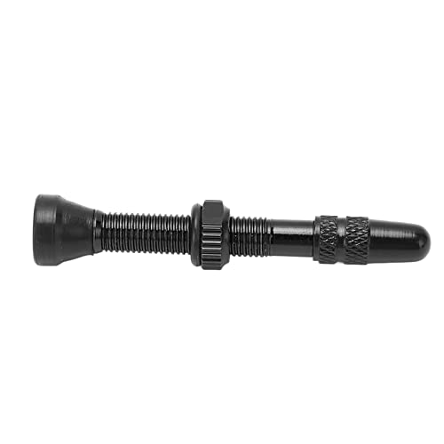 Bediffer Tubeless Valve, Removable Covers Soft Rubber Base Bike Tubeless Valve Vacuum Extension for Road Bikes(Black)