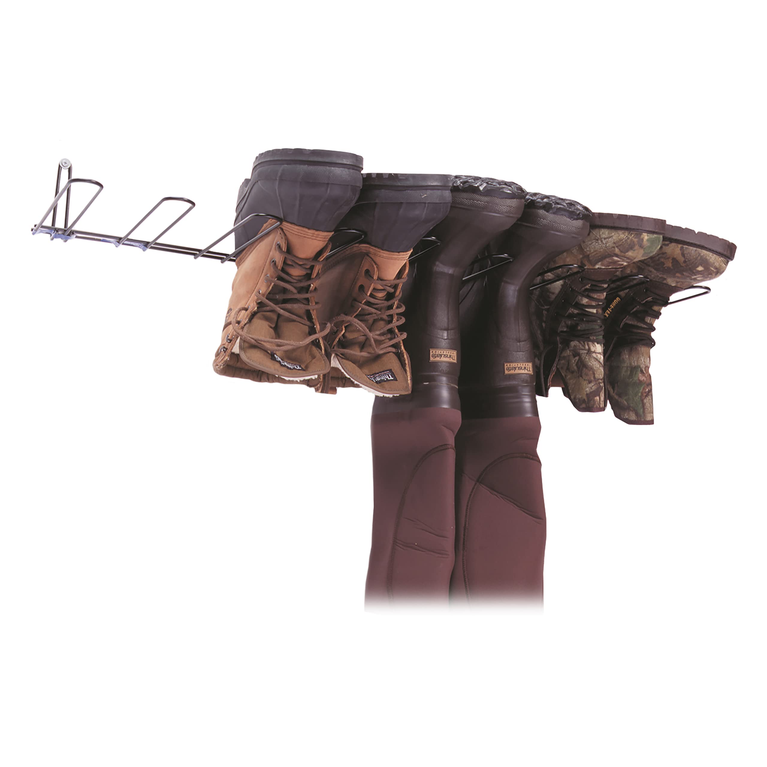 Rack'Em 4 Pair Boot Rack & Wader Hanger , 4.5"H x 35.25"W x 10.5"D