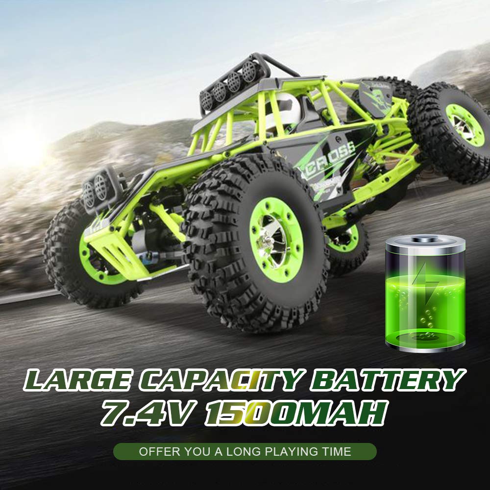 GoolRC WLtoys 12428 RC Car, 1/12 Scale 4WD 50km/h High Speed RC Rock Crawler, 2.4Ghz Remote Control Off Road Truck for Adults & Kids