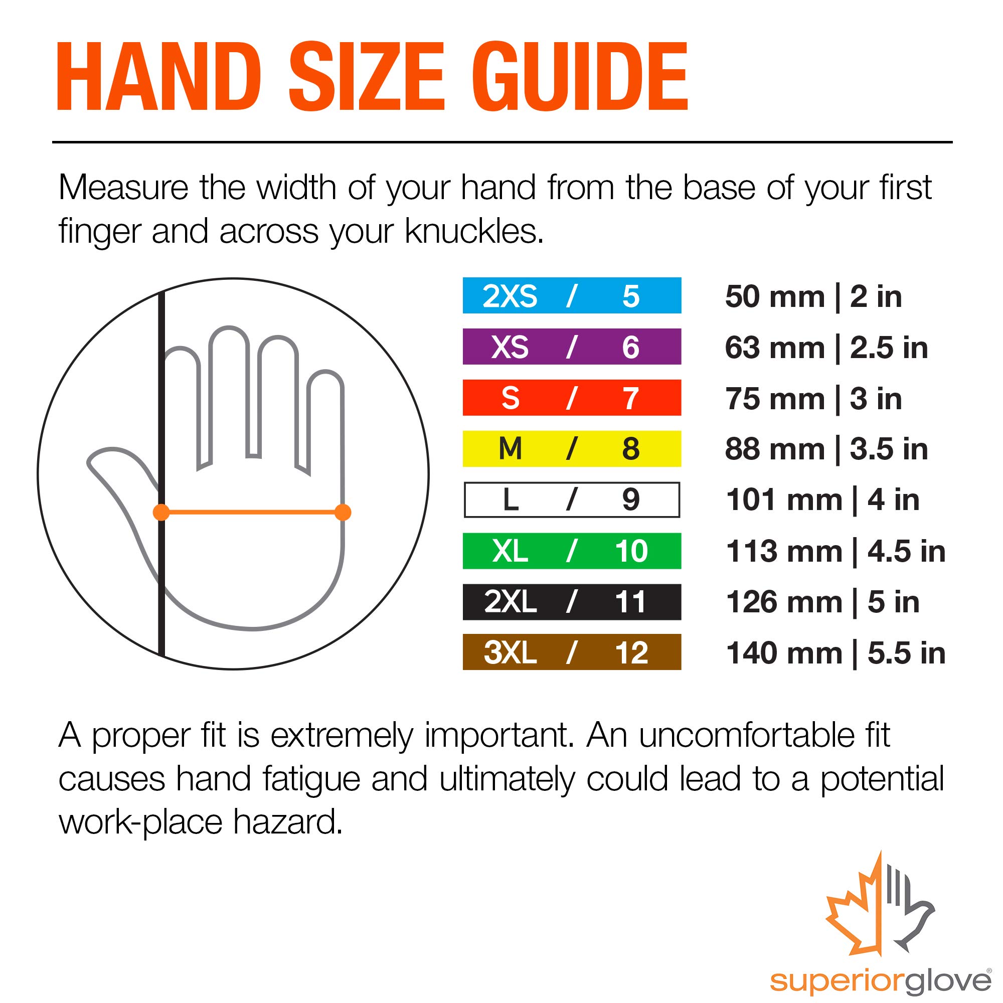 Superior Glove VIBGHFV/L Vibrastop Goatskin Leather Palm Half-Finger Vibration-Dampening Gloves, Size Large