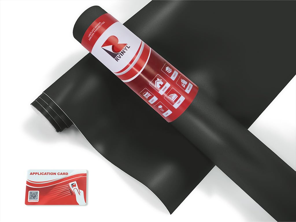 Avery Dennison SW900 180-O Matte Black Supreme Wrapping Film Vinyl Vehicle Car Wrap Sheet Roll - (120" x 60" w/Application Card)