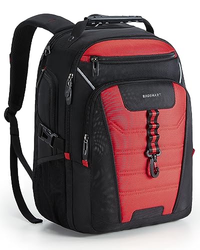 BAGSMART Slim Business Laptop Backpack with USB Charging, Anti-Theft, Water-Resistant - Fits 15.6-Inch Notebook