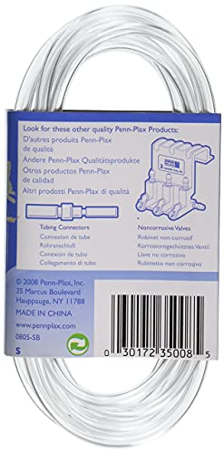 PENN-PLAX Standard Airline Tubing for Aquariums – Clear and Flexible – Resists Kinking – Safe for Freshwater and Saltwater Fish Tanks – 8 Feet