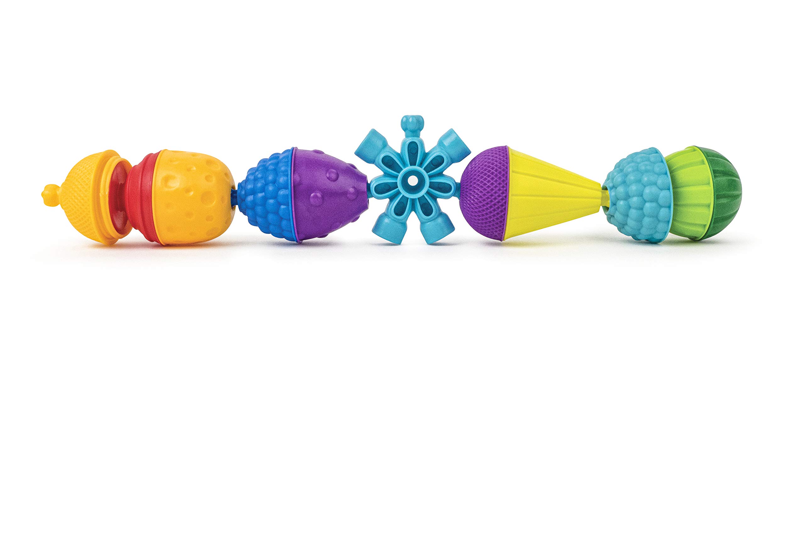 Lalaboom Bucket Set - 19 Piece Educational Baby Toddler Beads and Accessories – Educational Montessori Shape and Color STEM Construction Toy 10 Months to 3 Years - BL210, Multicolor