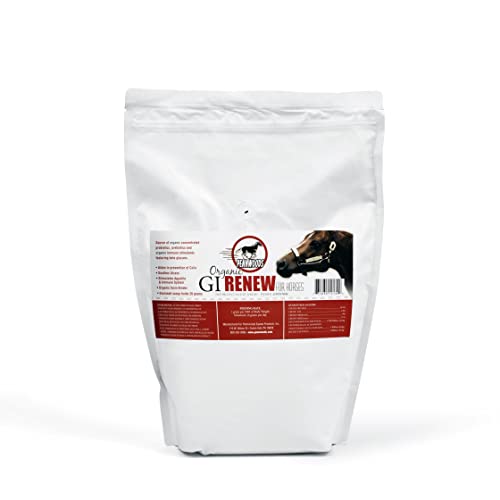 Pennwoods GI Renew, Probiotics for Equine, Immune and Appetite Stimulation, Prebiotics, Digestive Enzymes | Horse Supplement Providing Ulcer Relief and Organic Toxin Binder, 5 LB Pouch