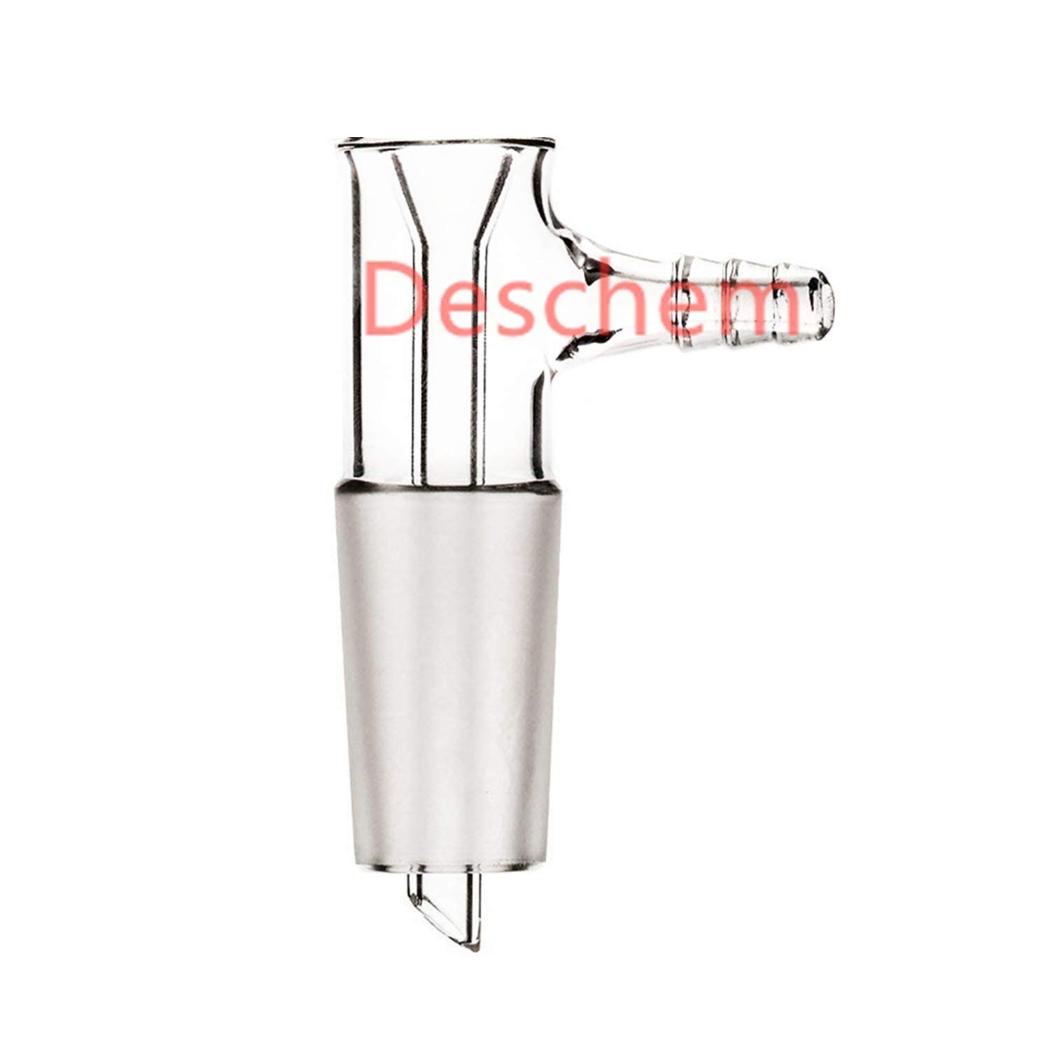 Deschem 24/40 Glass Buchner Filtering Funnel with Fine Frit Vacuum Serrated Tubulation Lab Borosilicate Glassware (60ml, 6# Coarse)