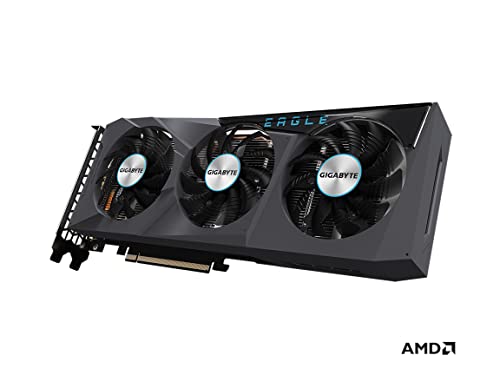 Gigabyte Radeon RX 6600 Eagle 8G Graphics Card, WINDFORCE 3X Cooling System, 8GB 128-bit GDDR6, GV-R66EAGLE-8GD Video Card