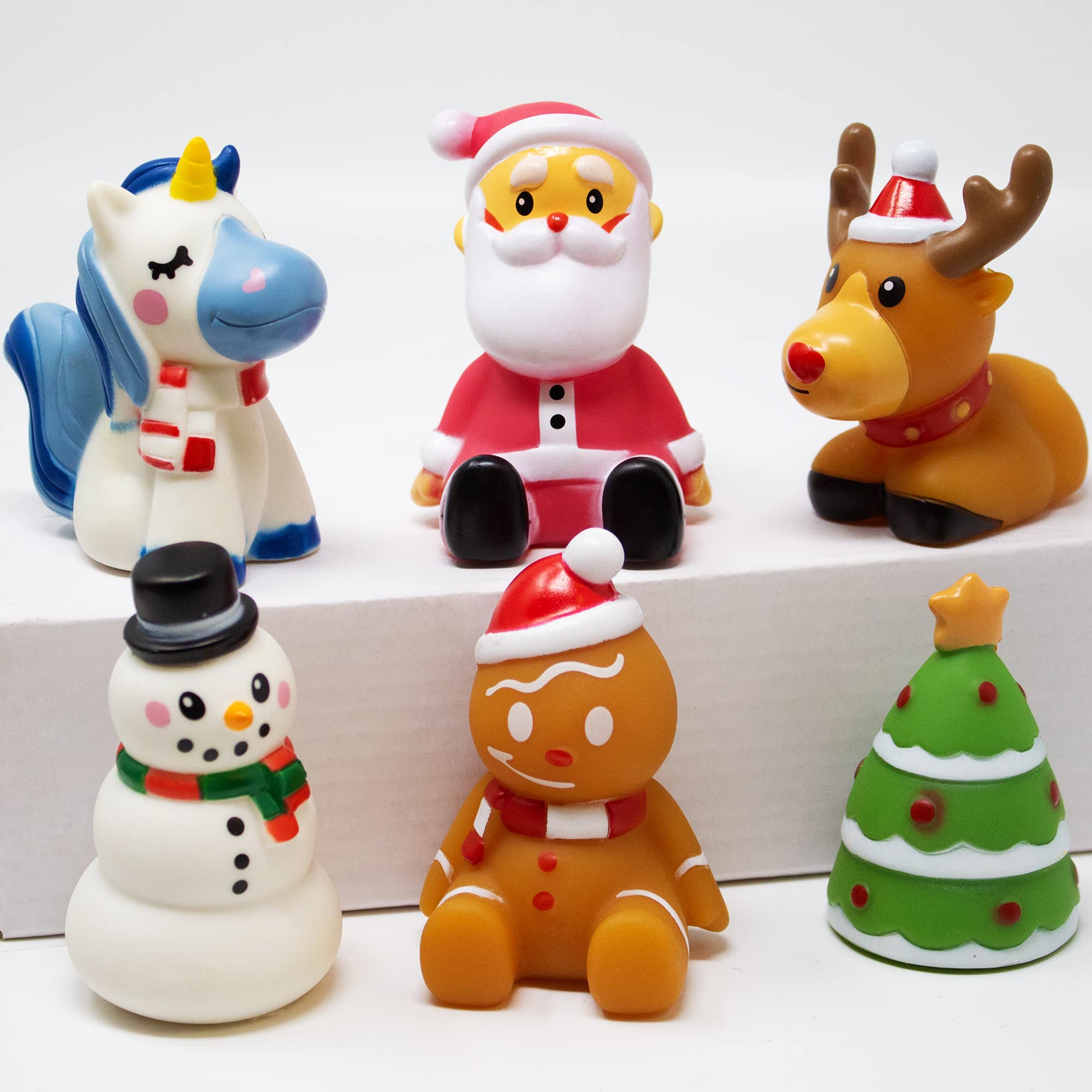 JOYIN 6 Pack Bath Toy LED Light-Up Floating Christmas Character Bath Toy for Infants Baby Nephew Toddler Birthday Presents Bath Decoration and Pool Toy