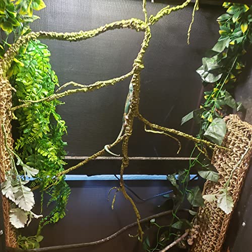 kathson Reptile Plants,Bendable Jungle Vines,Flexible Hanging Plant Habitat Decoration Tank Accessories for Bearded Dragon Chameleon Lizards Gecko Tree Frog (3 PCS)