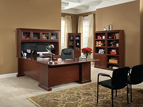 Sauder Heritage Hill 4 tier Library With Doors - Classic Cherry finish