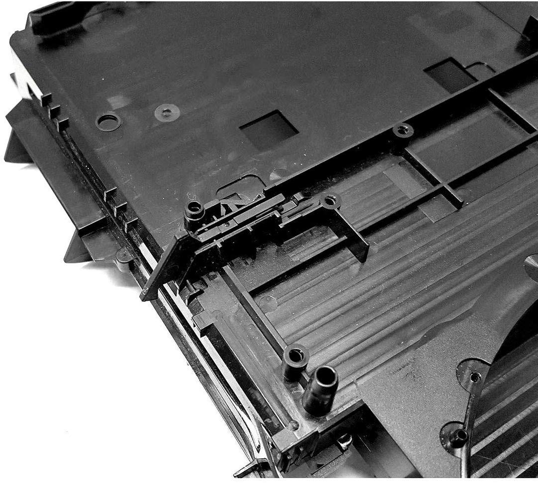 New Replacement Top Upper & Bottom Cover Full Housing Shell Case Cover for PS4 1200 CUH-1206 CUH-1209 CUH-12XX Console with Screws Stickers Black