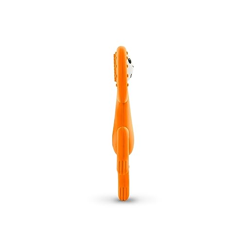 Matchstick Monkey Dancing Monkey Teething Toy for Babies & Toddlers, BPA-Free Food Grade Silicone, Easy to Hold, Stimulates and Massages Sore Gums, Orange