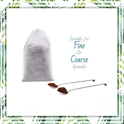 No Mess Cold Brew Bags, 60PCS Cold Brew Coffee Filters 6โx 10โ Disposable French Press Filter Bags Fine Mesh Brewing Bags with Drawstring for Iced Coffee Maker Hot Tea in Mason Jar or Pitcher