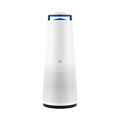 DH Lifelabs | Sciaire + HEPA Air Purifier | Ions Actively Clean & Deodorize Air | Eliminates 99.97% of Bacteria & Viruses | H13 HEPA Purifier Filter for Allergies Pets | Large Room Home | White