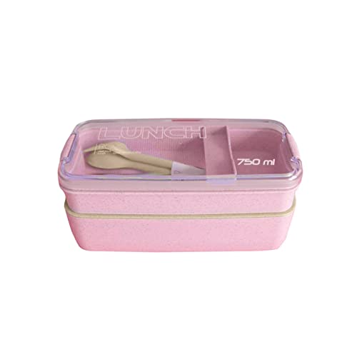 BLMIEDE Lunch Solution with Compartments for Meals and Snacks The GO Leak Proof Dishwasher Lunch Tote for Men with Containers (Pink, One Size)