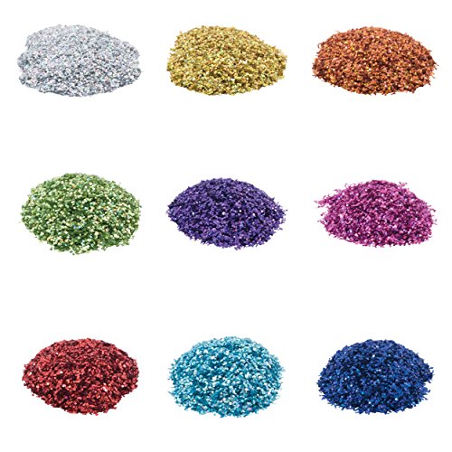 Sulyn Holographic Glitter Sample Pack, Non-Toxic Variety Pack, 9 Assorted Colors, 0.63 ounces, 18 grams, SUL6654-97