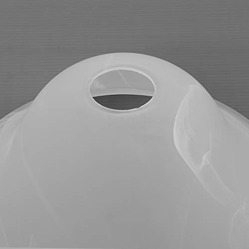 Giluta Small Floor Lamp Glass Shade Replacement Globe -Fitting Opening 1.625" Modern Alabaster Style Light Fixture Shade, Height: 4.13 inch, Width: 9.45 inch. Lipless