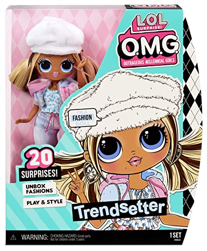 L.O.L. Surprise! LOL Surprise OMG Trendsetter Fashion Doll with 20 Surprises β Great Gift for Kids Ages 4+