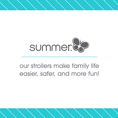 Summer 3Dlite Convenience Stroller, Jet Black - Lightweight Stroller with Aluminum Frame, Large Seat Area, 4 Position Recline, Extra Large Storage Basket - Infant Stroller for Travel and More