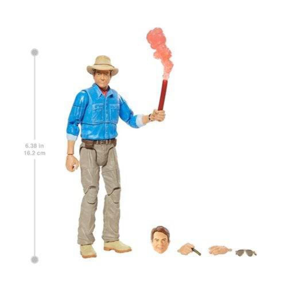 Mattel Jurassic World Toys Amber Collection Ray Arnold 6-in Action Figure with Movie-Inspired Removable Arm, Headset, & Computer Piece Accessory, Collectible Gift for 8 Years Old & Up