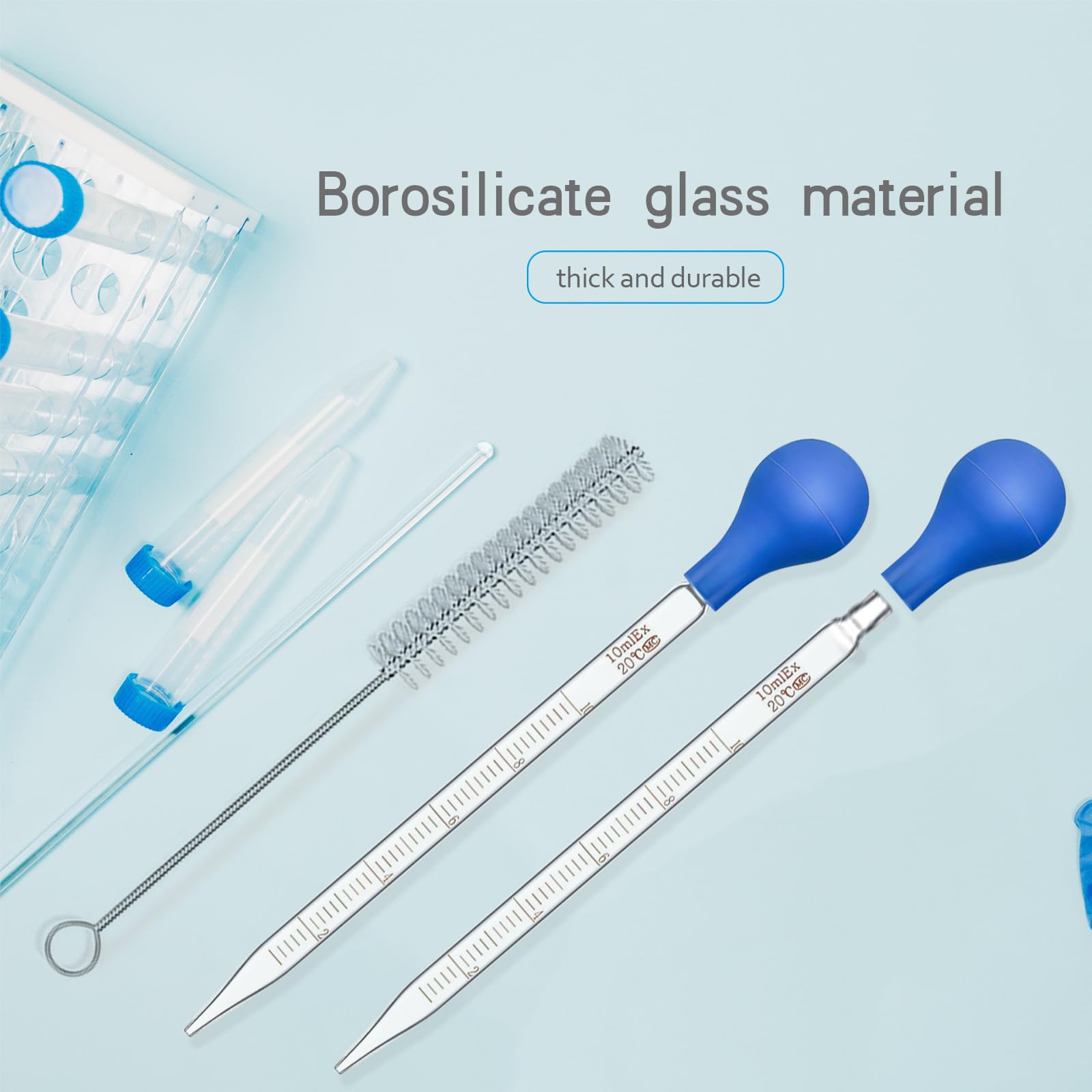 Droppers 10ml Pipettes Glass Graduated Dropper Lab Pipette Liquid Pipette (4)