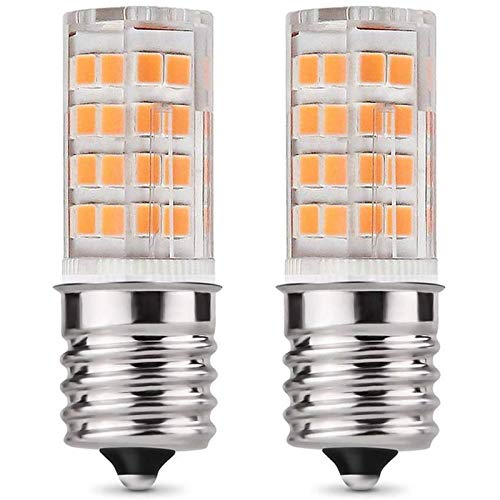 E17 LED Bulb Microwave Oven Light 4 Watt Warm White 3000K dimmable 52x2835SMD AC110-130V (Pack of 2)