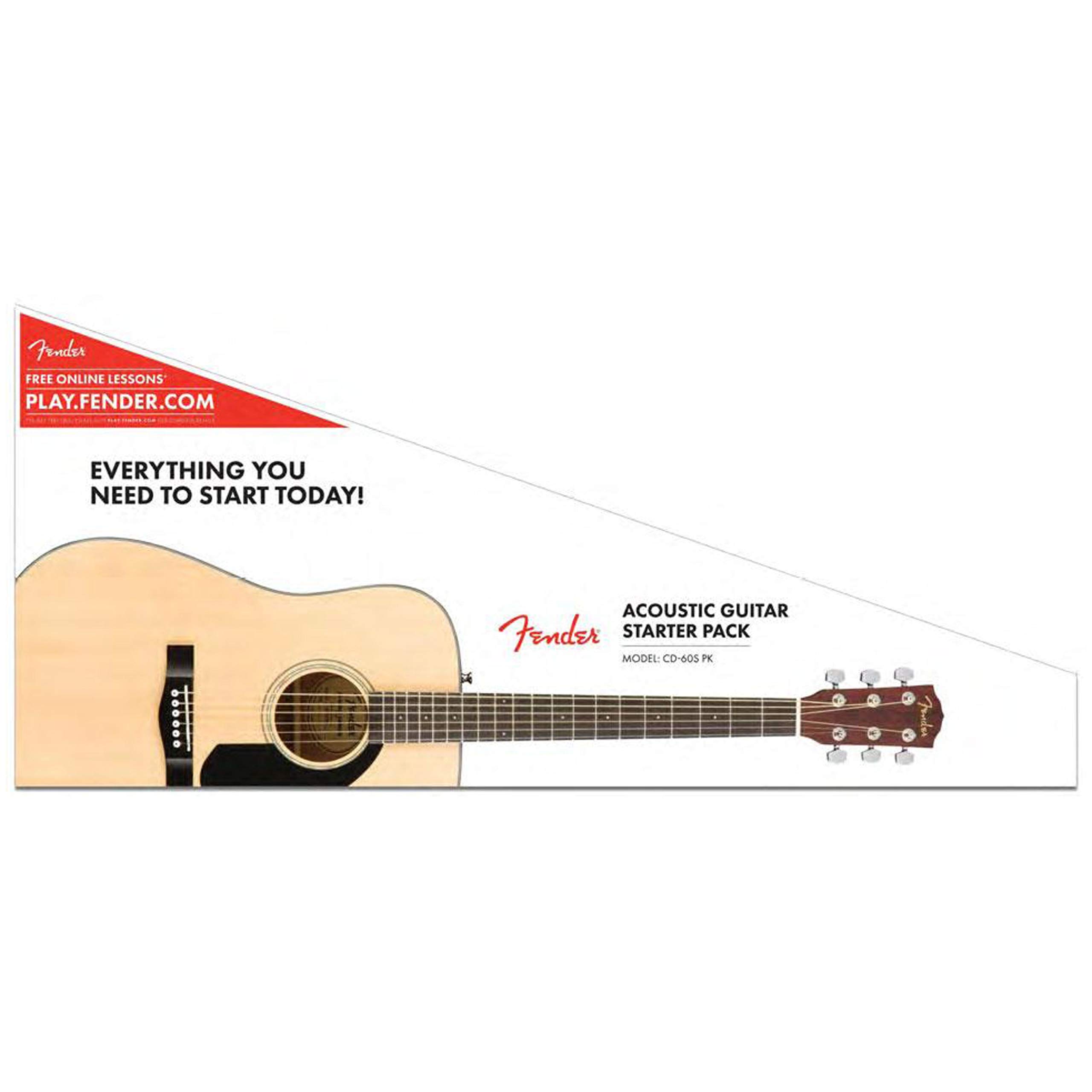 Fender FA-115 Dreadnought Acoustic Guitar Pack, with 2-Year Warranty, Natural, with Gig Bag and Accessories
