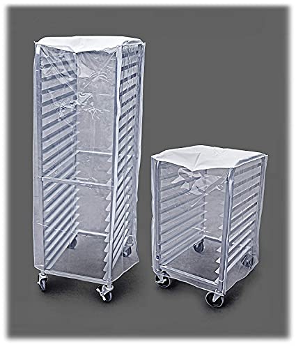 New Star Foodservice 530387 Commercial-Grade Sheet Pan/Bun Pan Rack Cover, Plastic, 20-Tier, 28" L x 23" W x 61" H, Clear