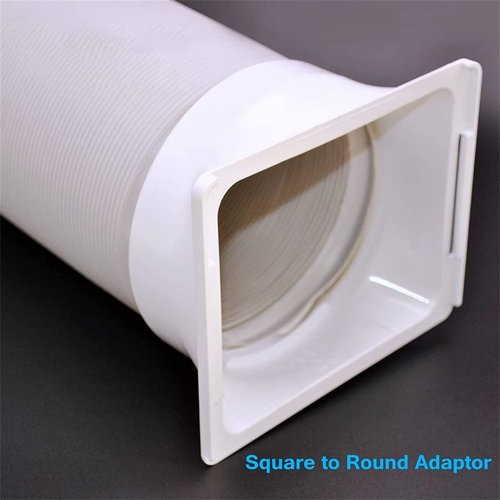 LAOTANG 5.8 inch/6 inch Portable Air Conditioner Exhaust Hose Coupler Window Adapter A/C Unit Tube Connector Mobile air Conditioning Accessories (Square to Round)
