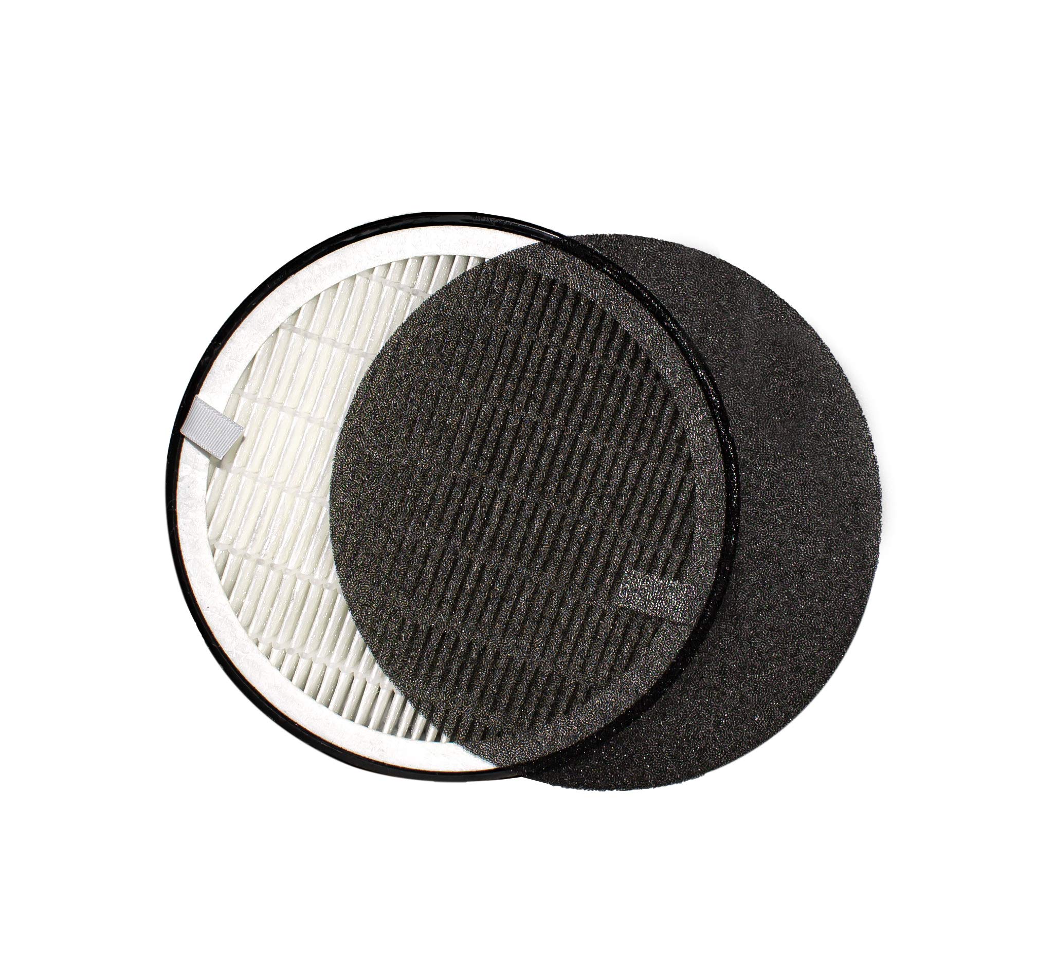LifeSupplyUSA 2-in-1 True HEPA Air Cleaner Replacement Filter + Activated Carbon Charcoal Compatible with Levoit LV-H132, LV-H132-RF and Geniani Odor Eliminator, Part G-2000-FL Air Purifiers